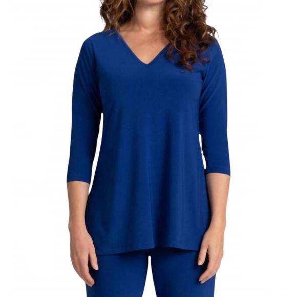 Sympli | Tops | New Sympli Nu Ideal Vneck Tunic Top In Twilight | Poshmark